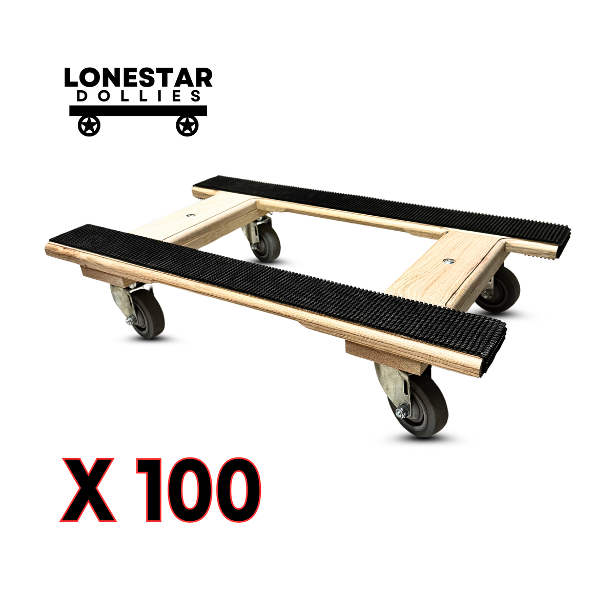 100-Pack Solid Oak Movers Dolly - Bulk Wholesale | CasterHQ — Lonestar ...